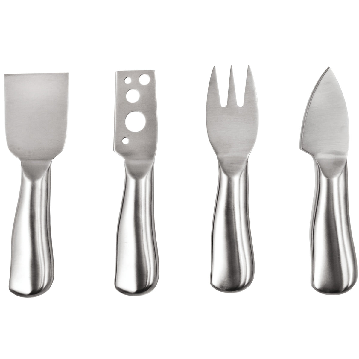 True Quartet Cheese Tool Set, Brushed Stainless Steel, Cheese Knives, Cheese Forks, Dishwasher ...