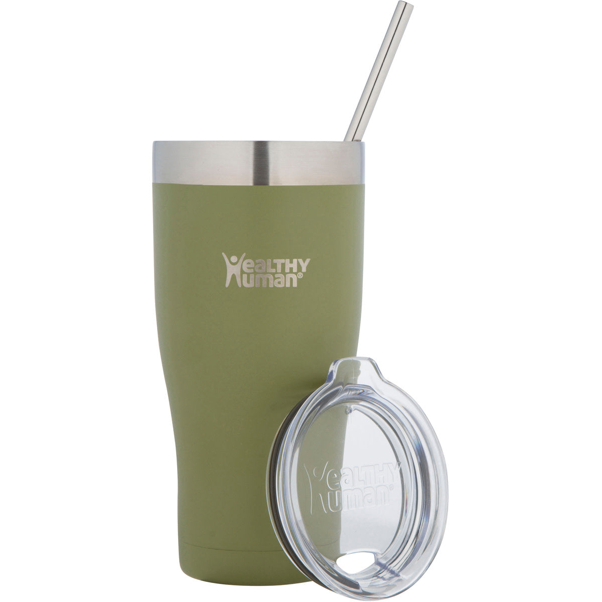 Healthy Human Stainless Steel Tumbler with Straw & Lid, Splash Proof ...