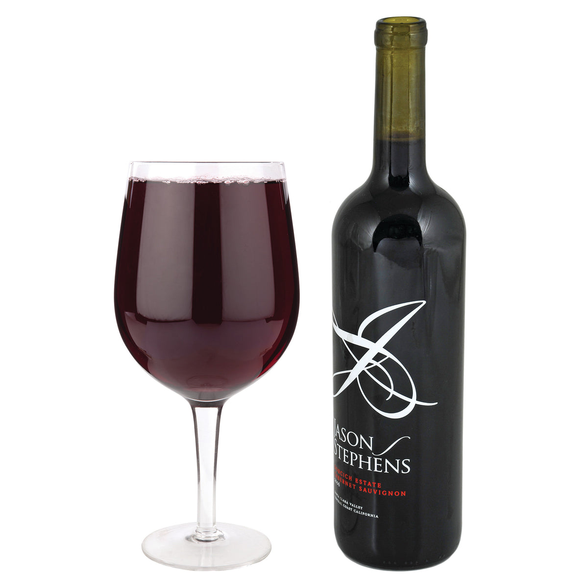 True Big Swig Extra Large Wine Glasses with Stem Holds 1 Full Bottle of ...