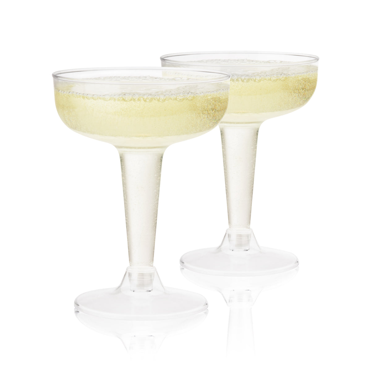 Champagne Tower Disposable Plastic Champagne Coupe Glasses 5 oz – 20 ...