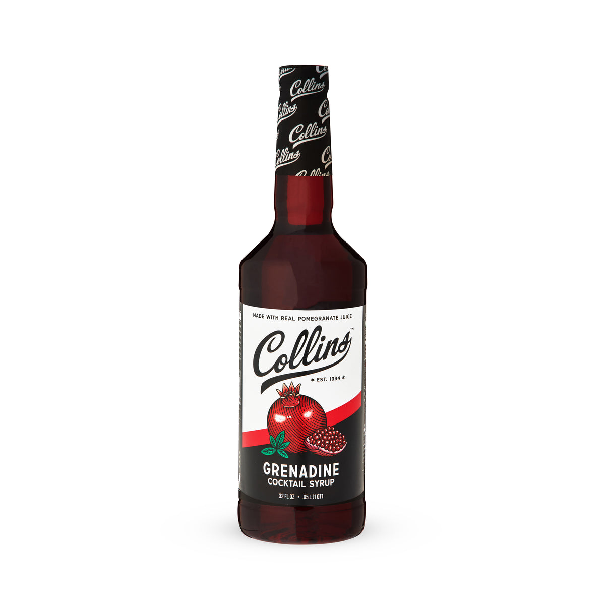 Collins Grenadine Syrup, Real Pomegranate Juice and Sugar, Craft ...