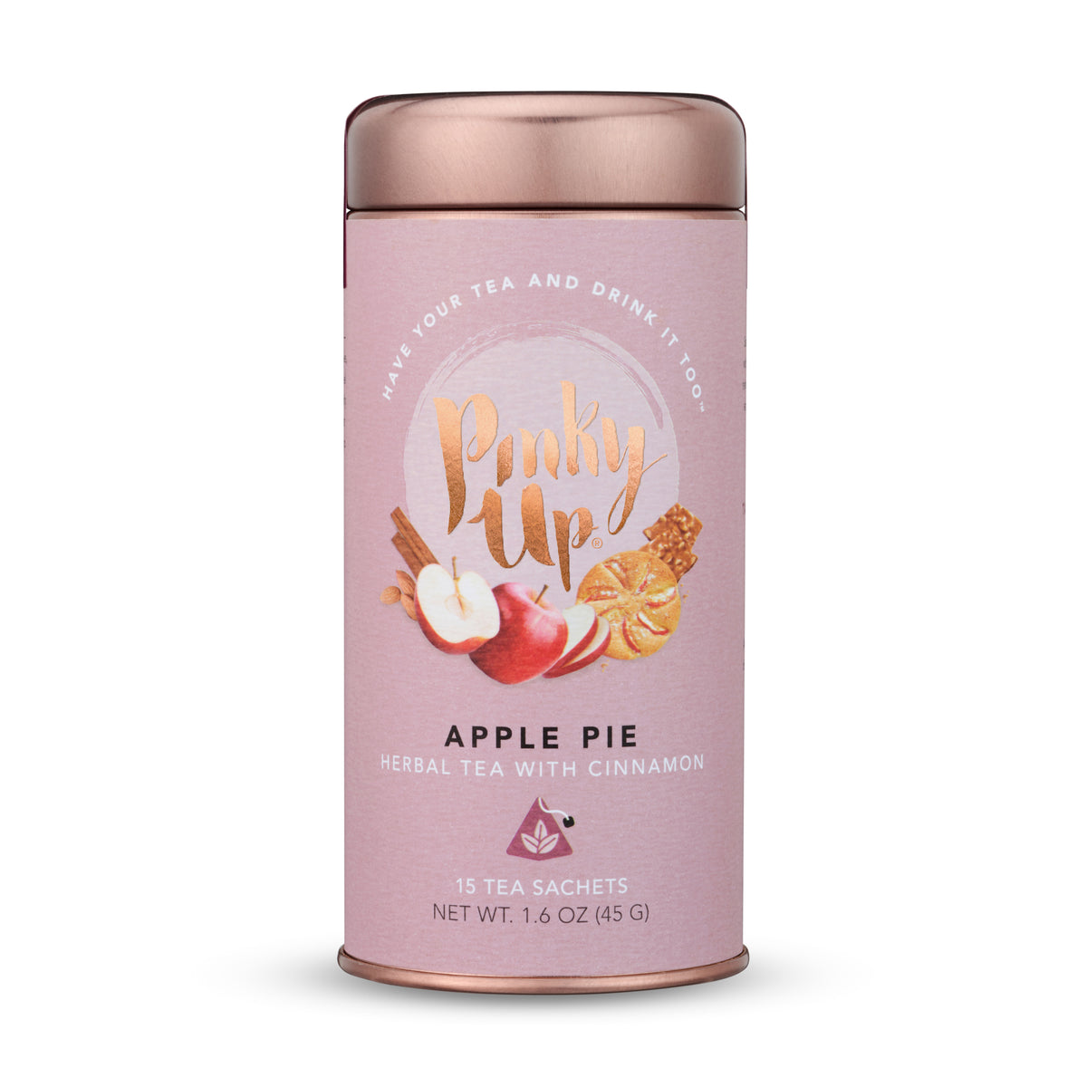Pinky Up Apple Pie Herbal Tea, Full Leaf Dessert Tea with Cinnamon ...