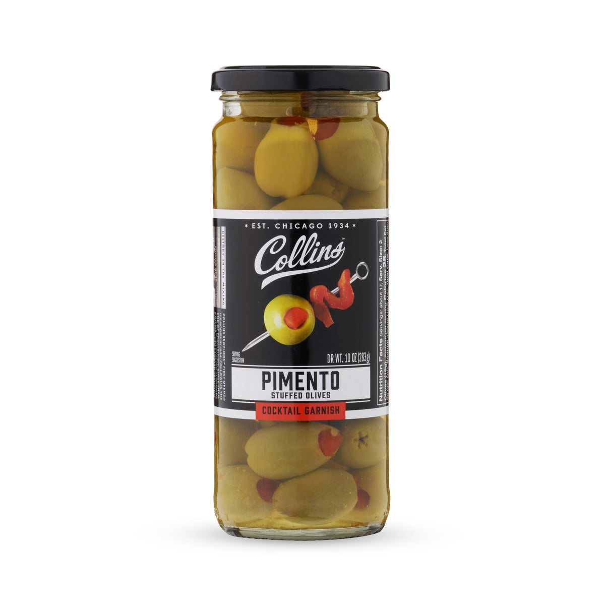 Collins Colossal Martini Pimento Olives | Premium Garnish for Cocktails ...