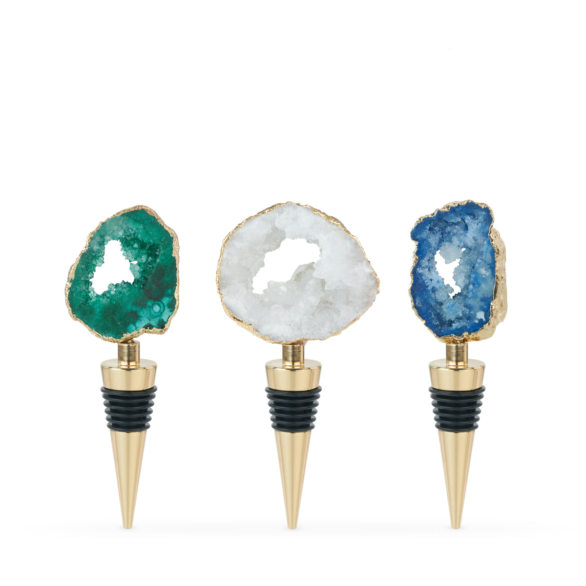 Gilded Geode Bottle Stopper in Assorted Colors – True Brands