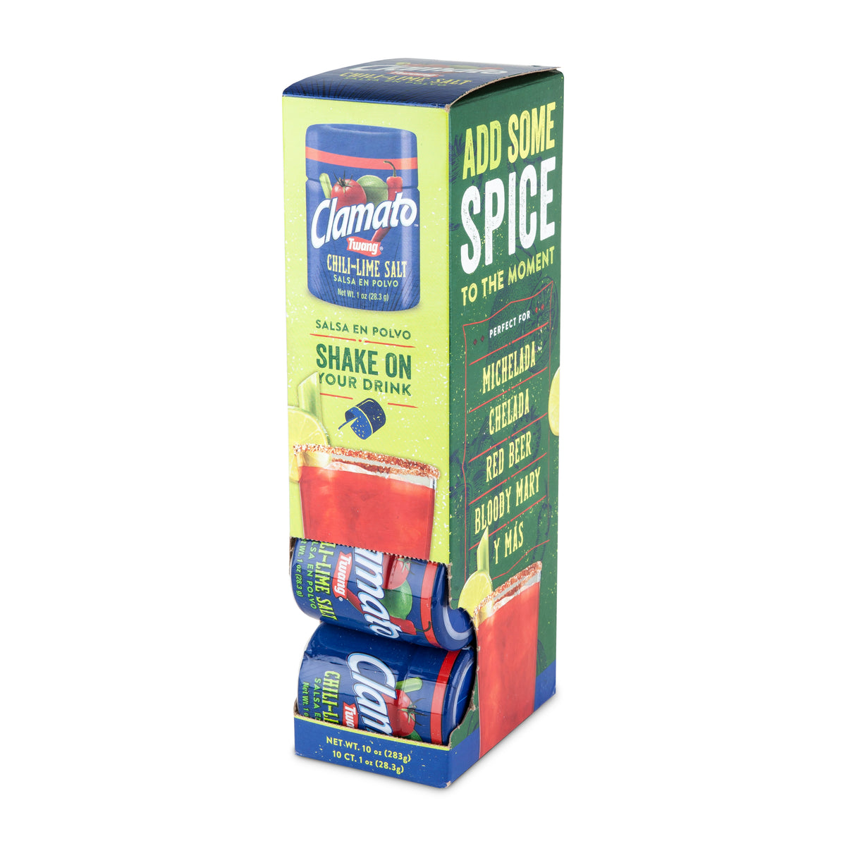 Twang Clamato Chili-Lime Salt Shakers, CDU 10ct – True Brands