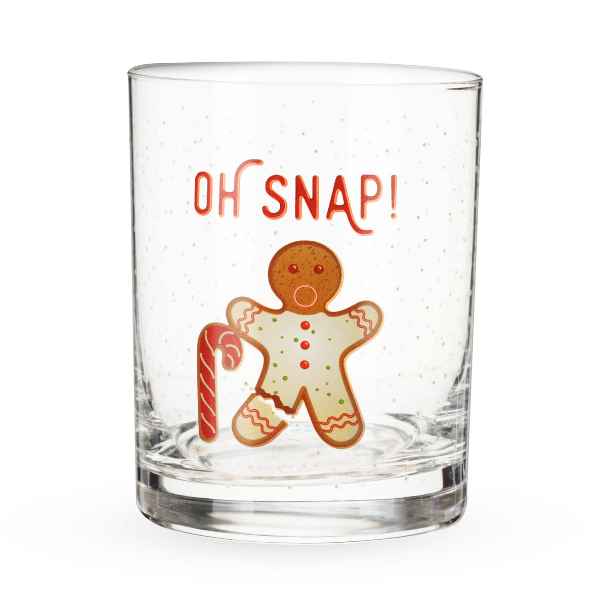 Blush Oh Snap Rock Glass, Holiday Lowball Glass for Cocktails, Whiskey ...