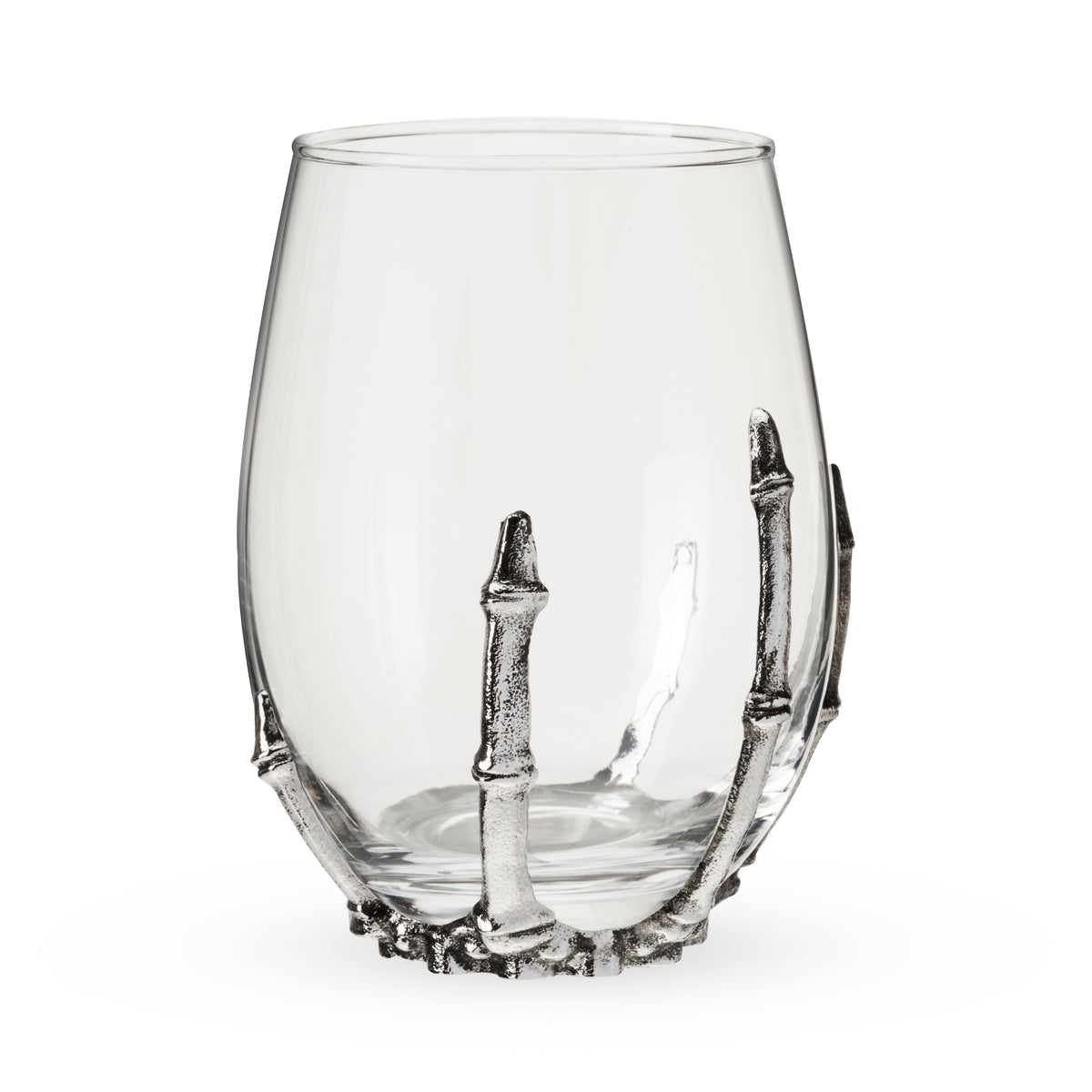 Twine Wine Glass with Metal Skeleton Hand, Durable Drinking Glass for ...