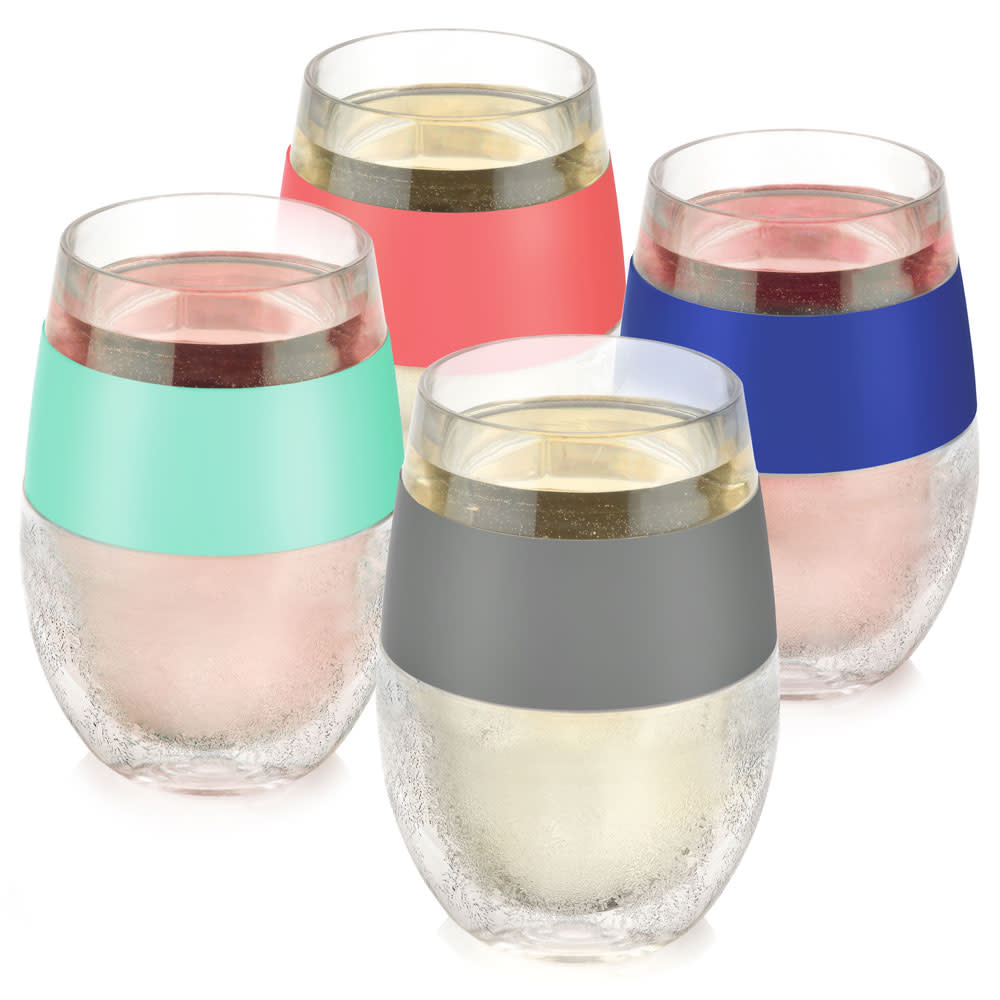 HOST Freeze Wine Glasses Set of 4 Double Wall Insulated Freezable Drink ...